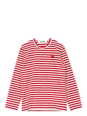 Play Comme Des Garcon Striped T-shirt - Red