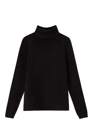Lafayette 148 New York Relaxed Fit Turtleneck Sweater - Black