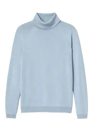 Lafayette 148 New York Relaxed Fit Turtleneck Sweater - Bluebell