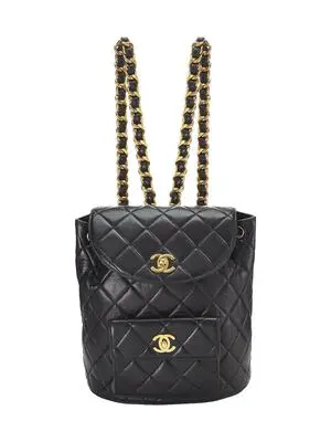 Chanel Quilted Lambskin Classic Backpack - Black