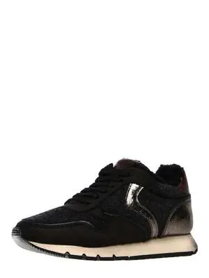 VOILE BLANCHE Julia Shearling Jogger Sneaker - Black Anthracite