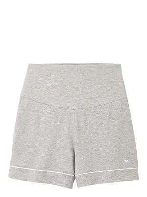 PETITE PLUME Cotton Maternity Shorts - Heather Grey