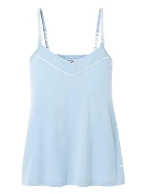 PETITE PLUME Luxe Pima Cotton Maternity/nursing Camisole - Periwinkle