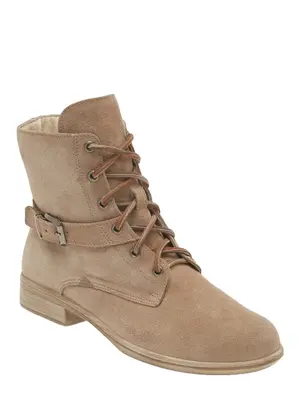 Naot Naot Alize Zip Combat Boots Almond Suede