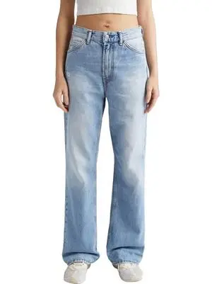 Acne Studios 1977 Distressed High-rise Jeans - Light Blue
