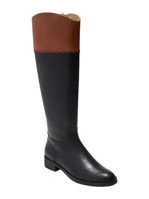 Jack Rogers Adaline Knee High Riding Boot - Black/brown