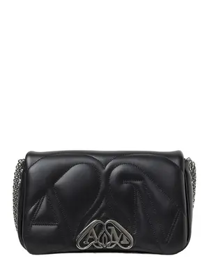 Alexander McQueen Alexander Mcqueen Seal Bag With Quilted Monogram Black