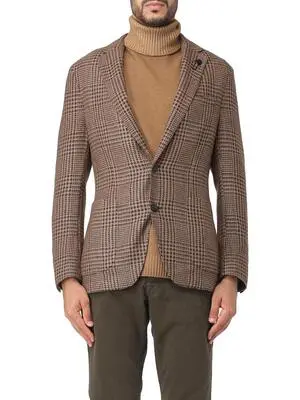 LARDINI Plaid Blazer - Black
