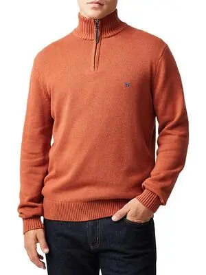 Rodd & Gunn Quarter-zip Sweater - Rust