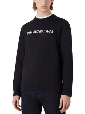 Emporio Armani Essential Jersey Sweatshirt - Navy Blue