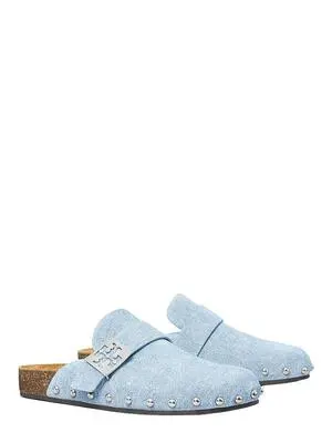 Tory Burch Mellow Studded Mule Blue Cloud