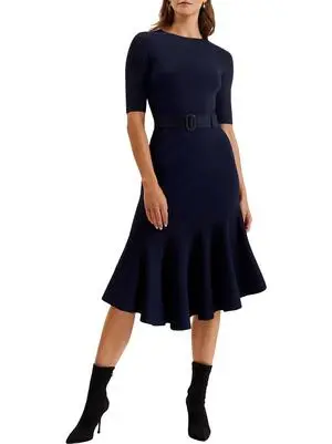 Ted Baker London Samalee Knit Midi Dress - Black