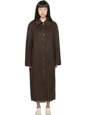 TOTEME TOTEME Doublé Car Coat 021 Chocolate Melang