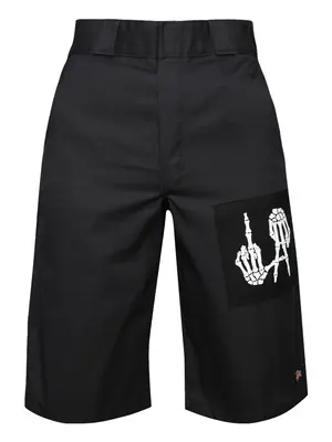 LOCAL AUTHORITY LA LA Bones FUFC Chino Shorts Black