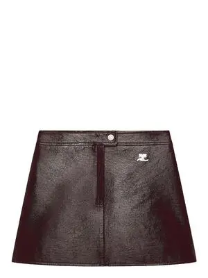 COURREGES Re-edition Vinyl Mini Skirt - Red