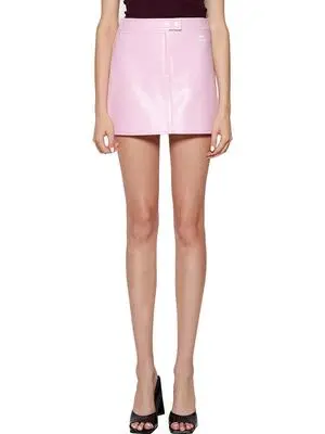 COURRÃ¨GES Courrèges Vinyle Re-Edition Mini Skirt Rose