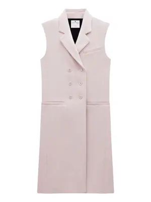 COURREGES Wool Blend Sleeveless Coat - Pink