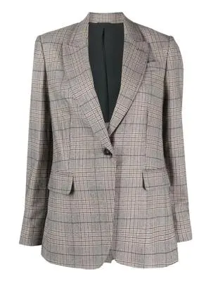 BRUNELLO CUCINELLI Plaid-Check Single-Breasted Blazer