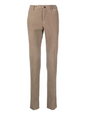 Incotex Mid-rise Cotton Chino Trousers - Brown