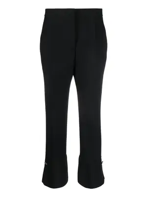 MSGM Pressed-crease High-waisted Trousers - Black