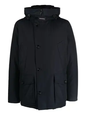Woolrich Arctic Button-up Hooded Down Jacket - Blue