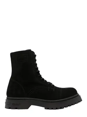Tommy Hilfiger Lace-up Suede Boots - Black