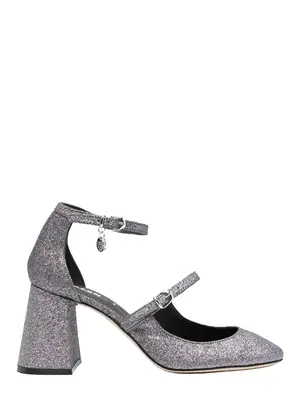 MSGM Logo-charm 90mm Glitter Pumps - Silver