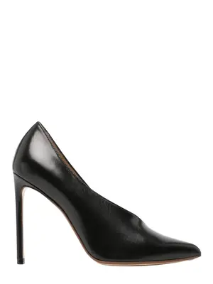 FRANCESCO RUSSO 105mm Asymmetric Leather Pumps - Black
