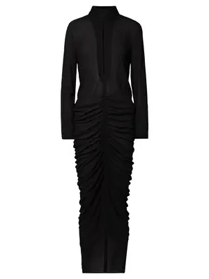Givenchy Cutout Ruched Stretch-crepe Gown - Black