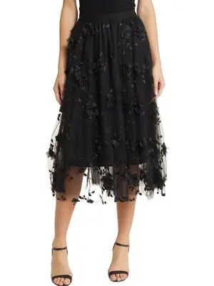 NIKKI LUND NIKKI LUND Audra Floral Appliqué Maxi Skirt