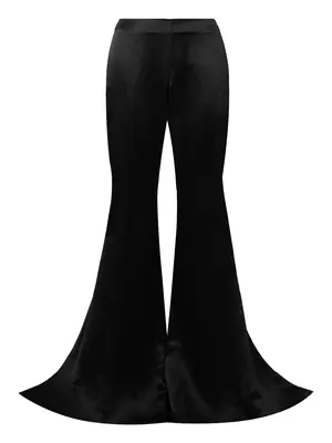 ANN DEMEULEMEESTER Elfa Satin Flared Pants - Black