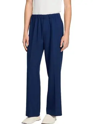 Sandro Wide Leg Trousers Royal Blue