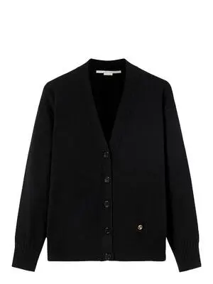 Stella McCartney V-neck Long-sleeved Cardigan - Black