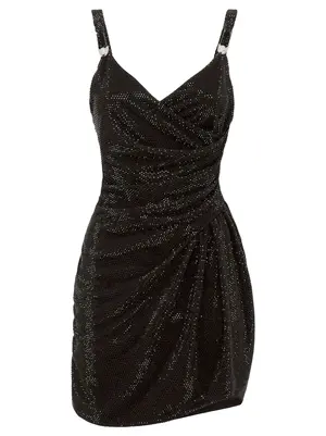 Philipp Plein Crystal-embellished Mini Dress - Black
