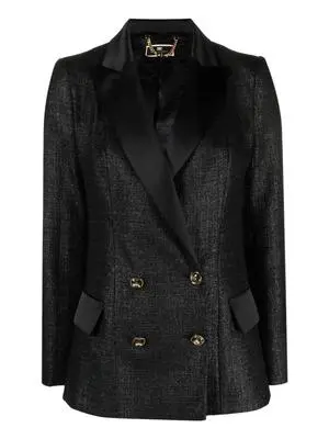 Elisabetta Franchi Double-breasted Blazer - Black