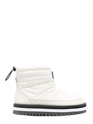 Tommy Hilfiger Logo-patch Padded Ankle Boots - White