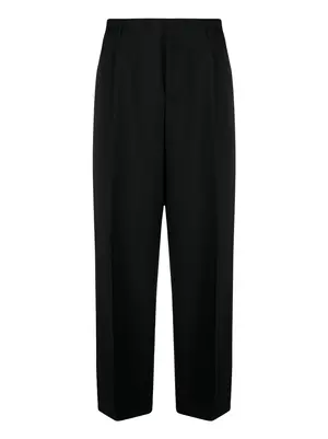 Versace Wool Tailored Trousers - Black