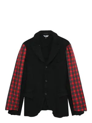 BLACK COMME DES GARÇONS Panelled Single-breasted Blazer - Black