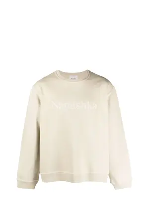 Nanushka Logo-embroidered Sweatshirt - Neutrals