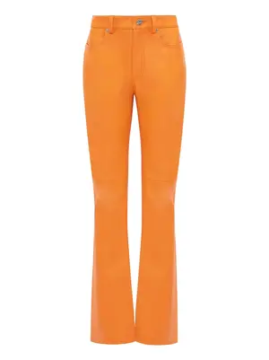 JW Anderson Leather Bootcut-leg Trousers - Orange