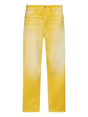 Marni Overdyed Straight-leg Jeans - Yellow
