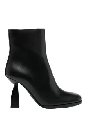NODALETO Sculpted-heel Ankle Boots - Black