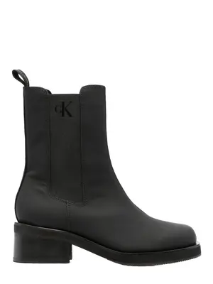 Calvin Klein 50mm Leather Chelsea Boots - Black