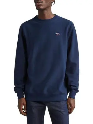 NOAH Classic Cotton Crewneck Sweatshirt - Navy