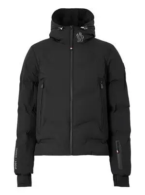 Moncler Arcesaz Logo-appliquéd Quilted Hooded Down Ski Jacket - Black