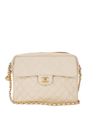 Chanel Caviar Camera Bag - White