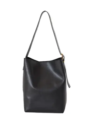 Madewell Leather Bucket Tote - True Black