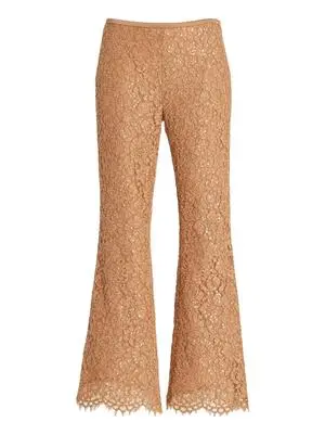 Michael Kors Sequined Flared Lace Pants - Neutral