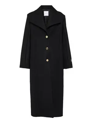 PATOU Wool-blend Buttoned Coat - Black