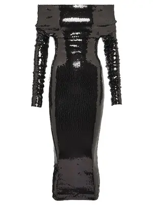 Alexandre Vauthier Sequined Strapless Gown - Black